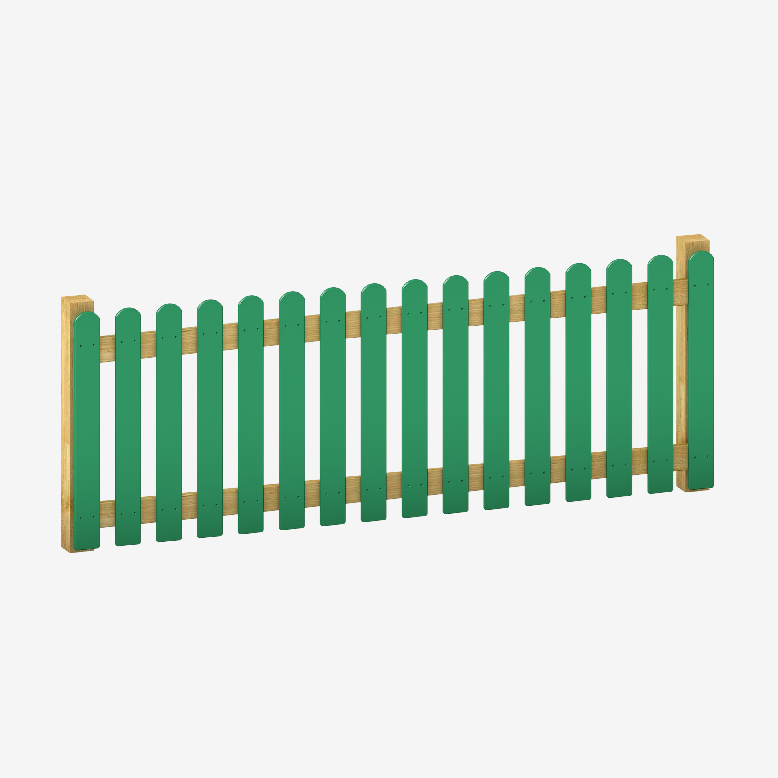 Timber Bow Top Fence 1m | Phoenix Play